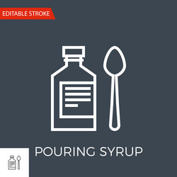 Pouring syrup related icon Royalty Free Vector Image