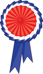 First place award ribbon Royalty Free Vector Image
