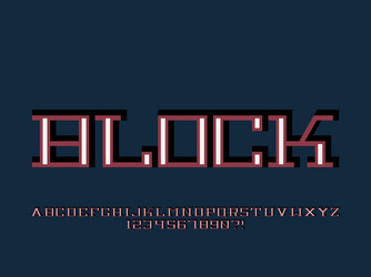 Cube bold font alphabet Royalty Free Vector Image