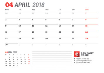 April 2013 calendar Royalty Free Vector Image - VectorStock