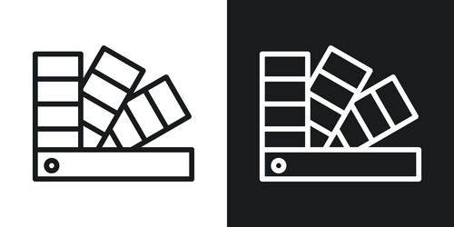 Color swatch icon setpantone symbol Royalty Free Vector