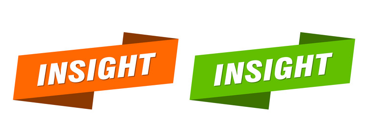 Insight banner template ribbon label sign Vector Image