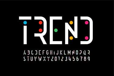 Funky playful style font design colorful alphabet Vector Image