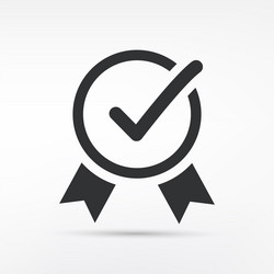 Approved icon isolated quality Royalty Free Vector Image