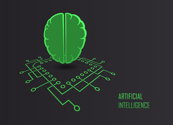 Artificial intelligence and machine learning logo Vector Image