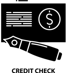 Credit report icon black sign Royalty Free Vector Image