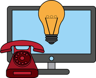 Technology digital modern hardware cartoon Vector Image