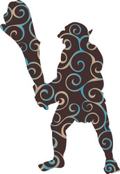 Cyclops silhouette monster villain fantasy Vector Image