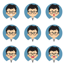 Fuji avatar with various expression Royalty Free Vector