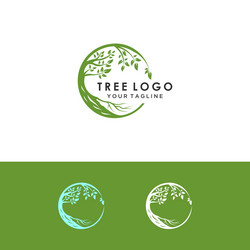 Circular tree logo Royalty Free Vector Image - VectorStock