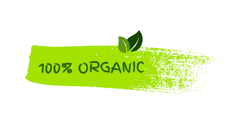 Green natural bio labels Royalty Free Vector Image