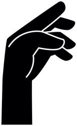 Human hand catching icon Royalty Free Vector Image