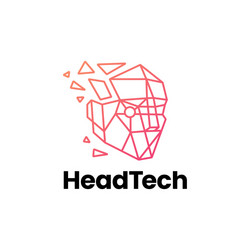 Head technology logo Royalty Free Vector Image