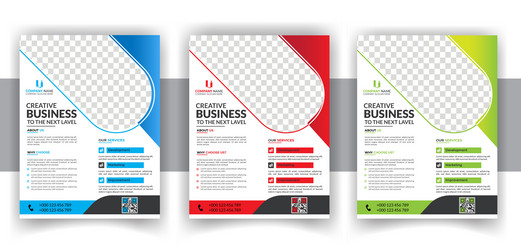 Modern creative business flyer bundle design templ