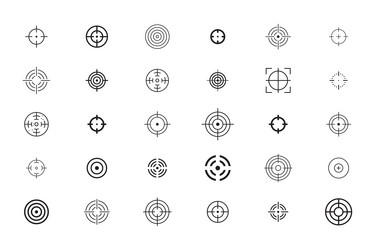 Weapon sight set military vactor target Royalty Free Vector