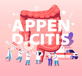 Appendix pain appendicitis disease concept Vector Image