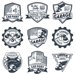 Car repair badges classic labels auto wash Vector Image