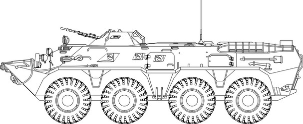 Ukrainian armoured personnel carrier apc special Vector Image