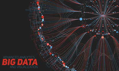 Big data round visualization Royalty Free Vector Image
