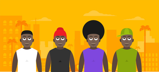 Colorful rapper flat Royalty Free Vector Image