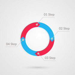 One two three four step infographics 1 2 3 4 Vector Image