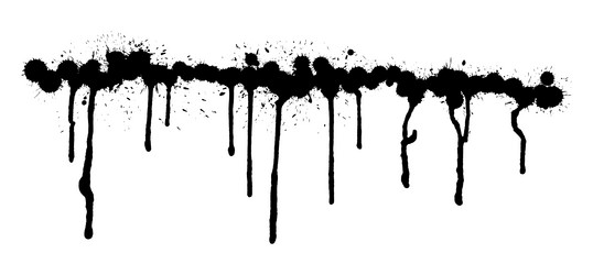 Black Paint Splatter No Background