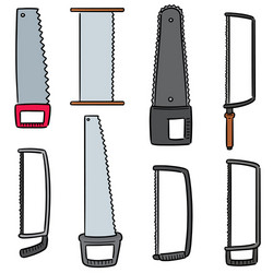 Set of saw Royalty Free Vector Image - VectorStock