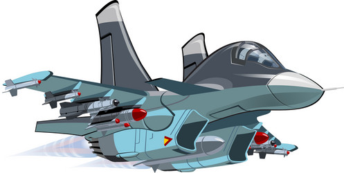 Cartoon Fighter Jet Royalty Free Vector Image - VectorStock