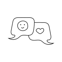 Chat in doodle style Royalty Free Vector Image