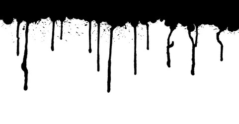 Realistic black paint with spots and drops Vector Image