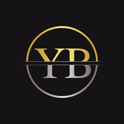 Yb logo design template initial luxury letter Vector Image