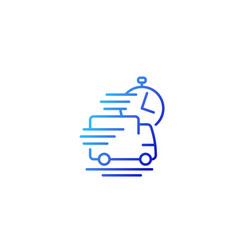 Fast delivery truck icon Royalty Free Vector Image