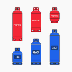Propane gas tank line icon on white background Vector Image