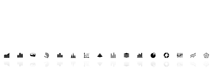 Diagram graphs - flat icons Royalty Free Vector Image