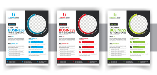 Modern creative business flyer bundle design templ