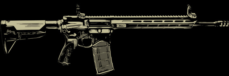 Assault rifle Royalty Free Vector Image - VectorStock