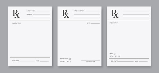 Medical Rx Template Vector Images (over 450)