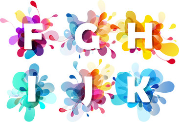 Abstract colorful capital letters set Royalty Free Vector