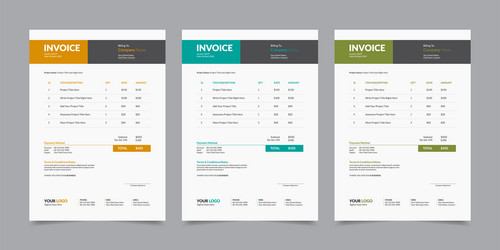 Modern corporate business style invoice design Vector Image