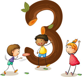 Number three Royalty Free Vector Image - VectorStock