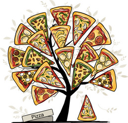 Tray with fast food sketch for your design Vector Image