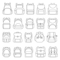 Children School Bag Outline Vector Images (over 660)