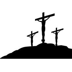 Three Crosses on Hill Vector Images (99)