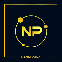 Initial letter np logo template design Royalty Free Vector