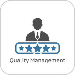 Quality management icon flat design Royalty Free Vector