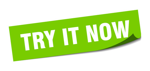 Try it now sticker try it now label Royalty Free Vector