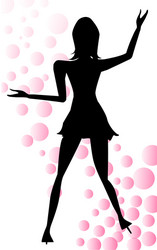 Skinny Girl Dancing Vector Images (85)