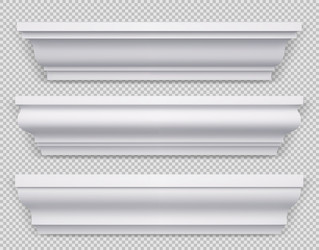 Beige wall molding and wood floor realistic Vector Image