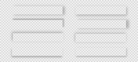 Set of grey shadows on transparent background Vector Image