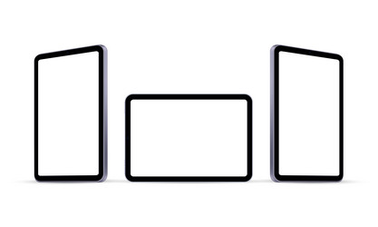 Tablet computers mockups with horizontal screens Vector Image